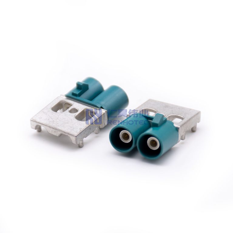 Dual Fakra Connector Plug Right Angle Male Pin Panel Mount SMT ...