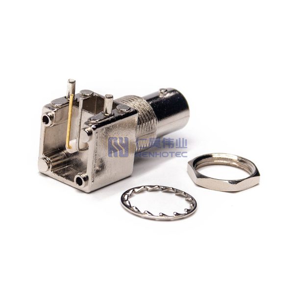 BNC Connector Right Angle Jack Bulkhead 50 Ohm 15.8mm - RHT-610-0037 ...