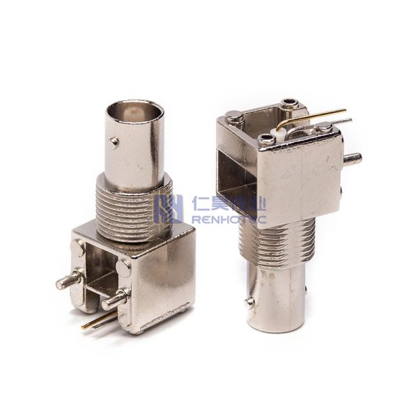 BNC Connector Right Angle Jack Bulkhead 50 Ohm 15.8mm - RHT-610-0037 ...