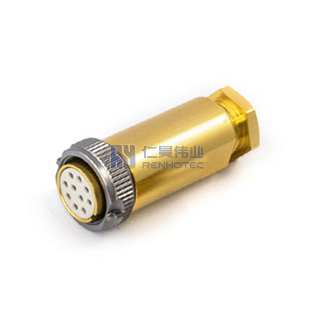 Threaded PC10TK 10 Pin Female Straight Plug Solder Cups - RenhotecRF