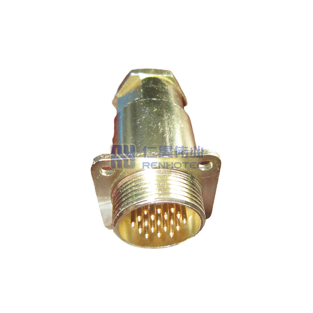 Threaded PC19ZPJ 19 Pin Male Straight Butt Joint Plug Solder Cups ...