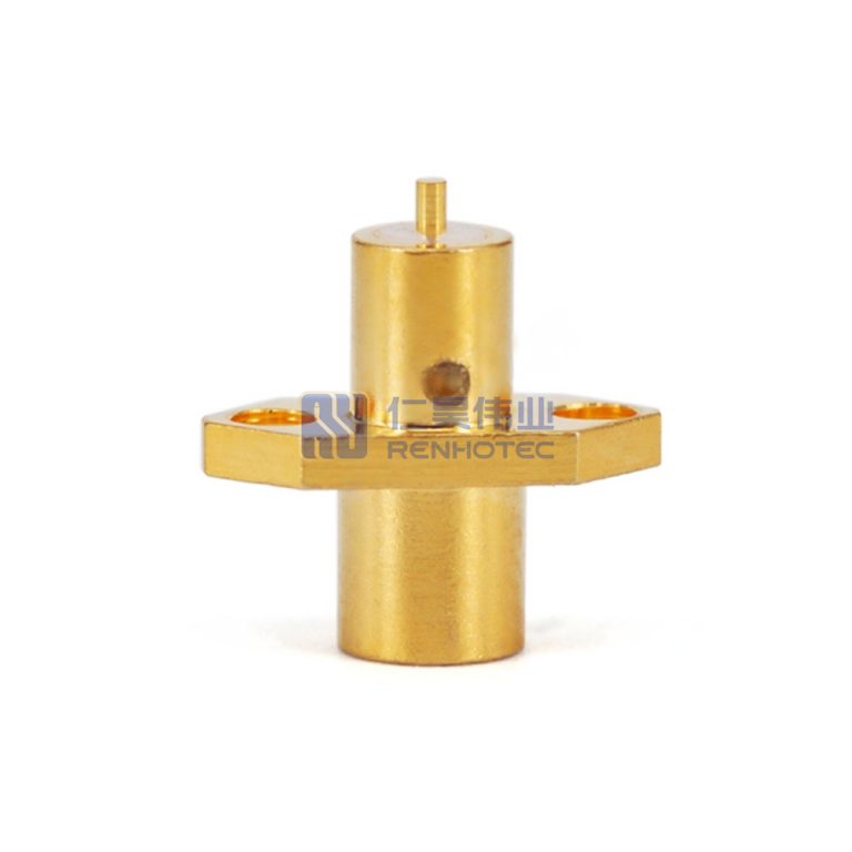 SMP Male Connector Solder Panel Mount Two Flange 50 Ohm DC-26.5GHz ...