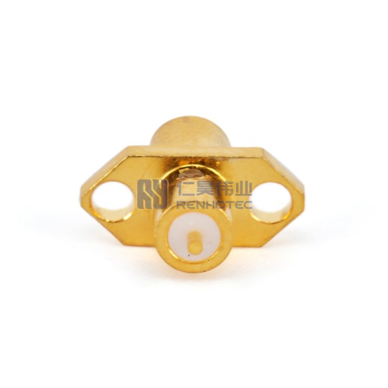 SMP Male Connector Solder Panel Mount Two Flange 50 Ohm DC-26.5GHz ...